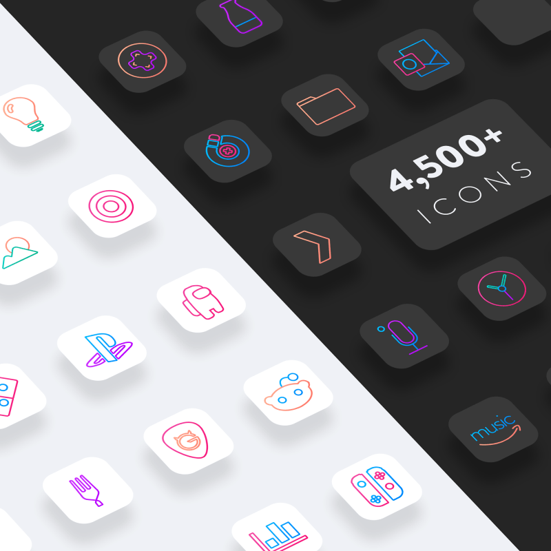 Lines Chroma - Icons for iPhone iOS macOS & Windows - Nate Wren Design