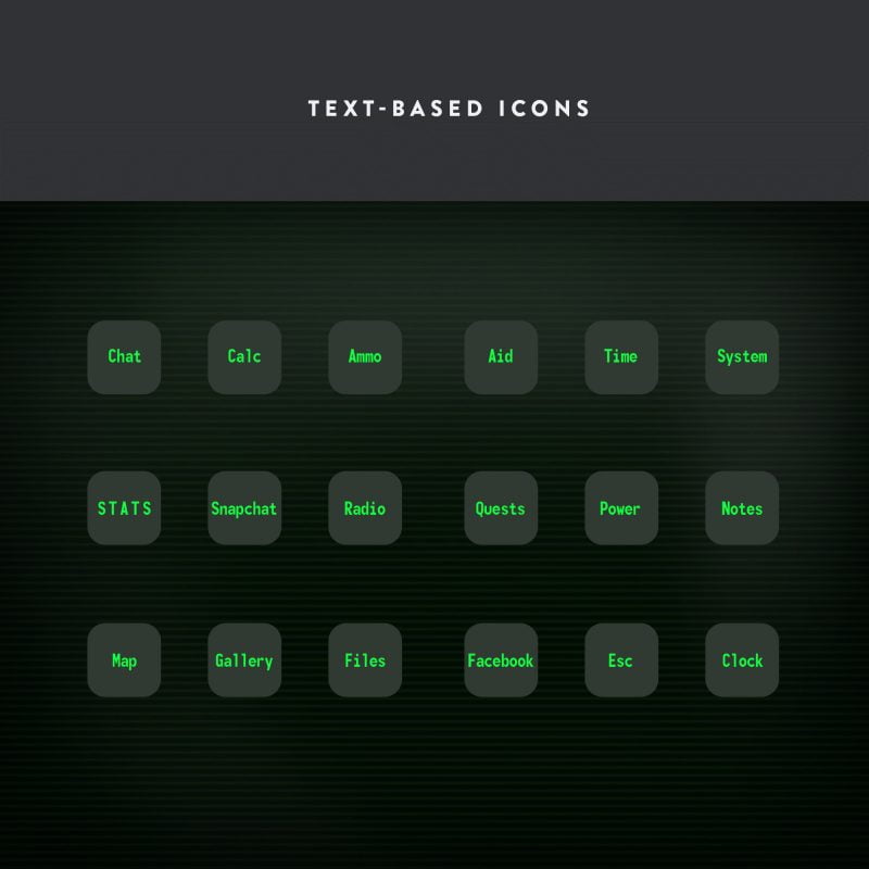 Terminal Green - Icons for iPhone iOS macOS & Windows - Nate Wren Design