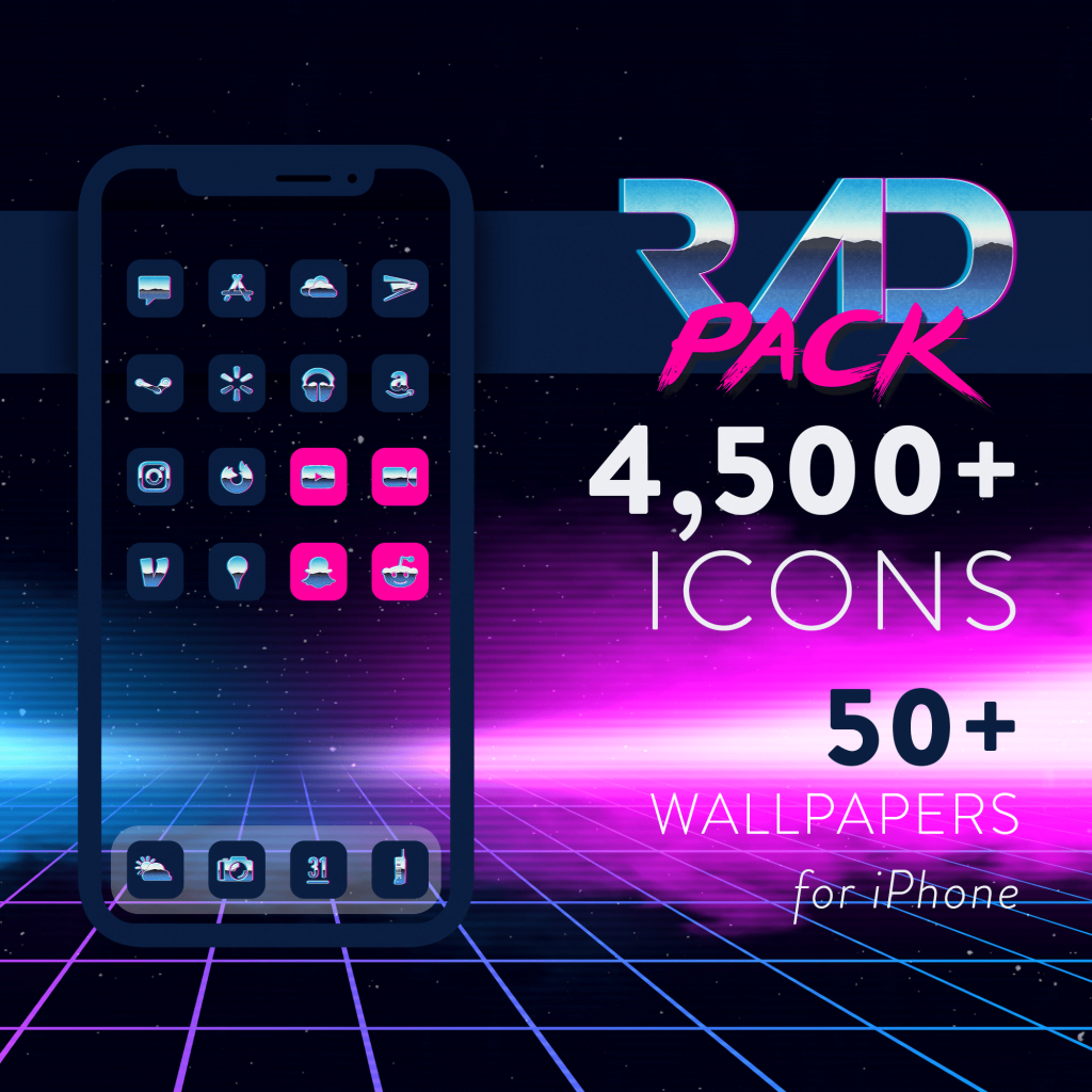 Rad Pack - 80's Icons for iPhone iOS MacOS & Windows - Nate Wren Design