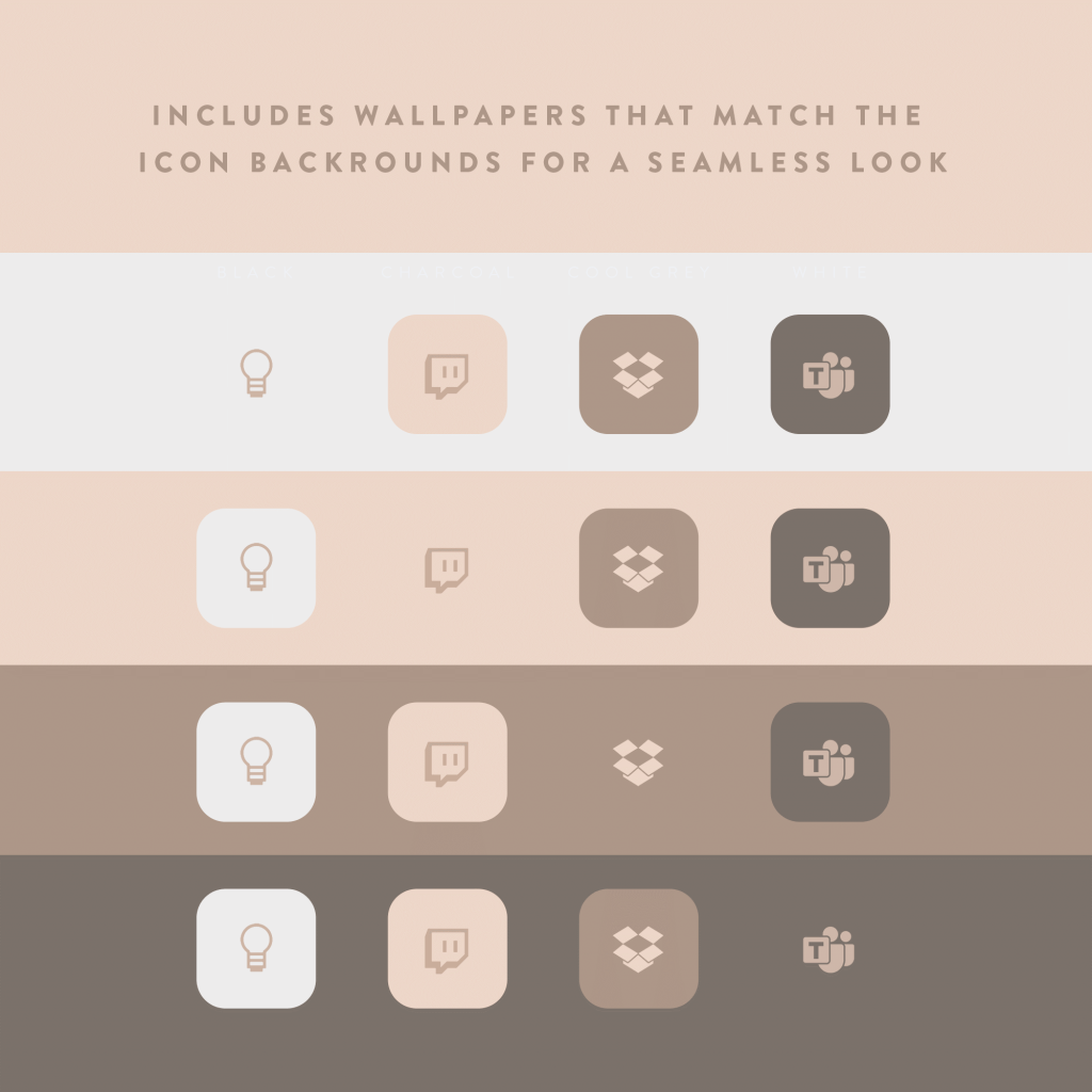 Glam - Neutral Matte Icons for iPhone iOS MacOS & Windows - Nate Wren ...