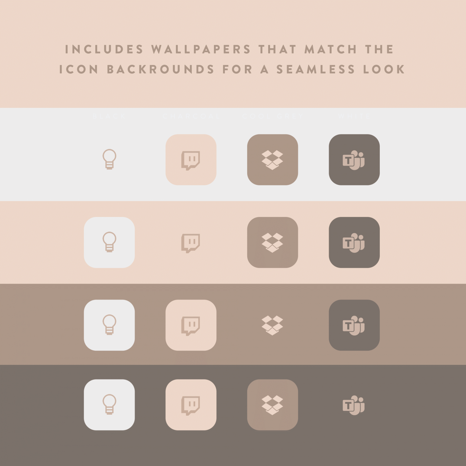 Glam - Neutral Matte Icons for iPhone iOS MacOS & Windows - Nate Wren ...