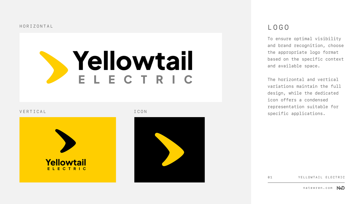 Branding Guide Design: Crafting the Visual Identity of Yellowtail Electric - Nate Wren Design